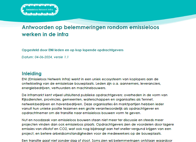 3e update - Antwoorden op belemmeringen rondom emissieloos werken in de ...