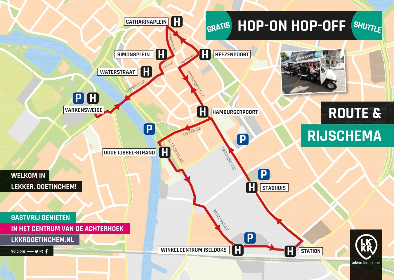 Gratis hop-on hop-off shuttle in Doetinchem